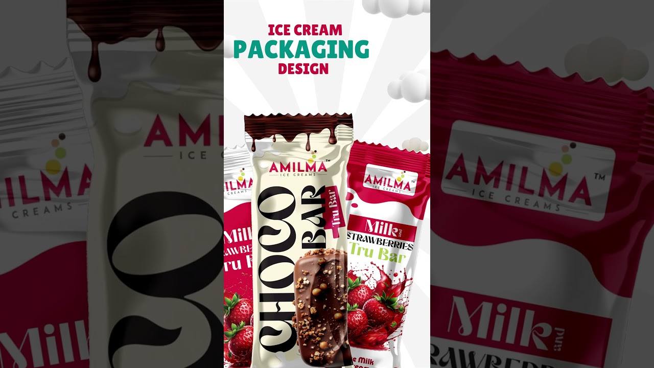 ICE CREAM PACKAGING DESIGN #shortvideo #packagingdesign