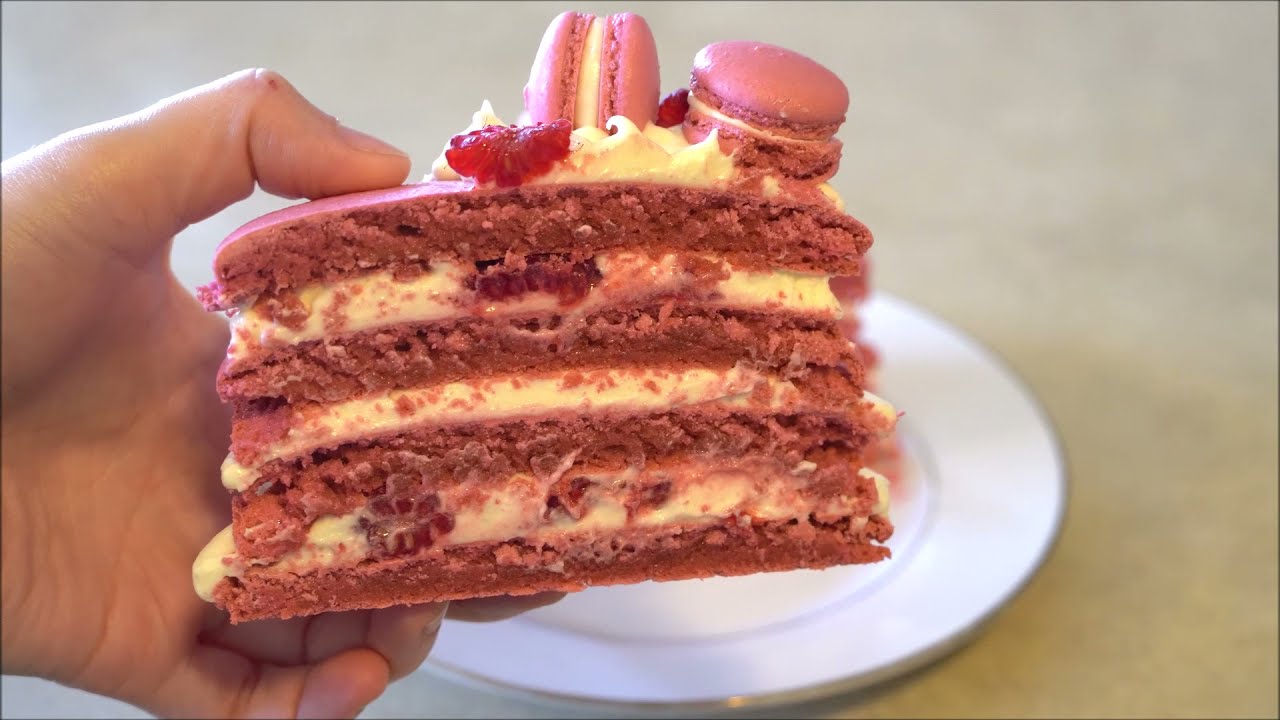 Raspberry Macaron Cake - Macaron Cake Recipe
