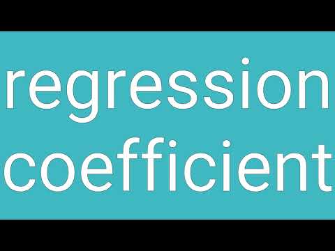 Regression Coefficient Definition & Meaning