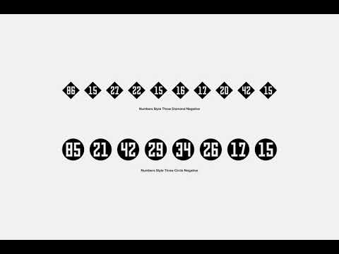 Numbers 0-99 Style Three Font Download