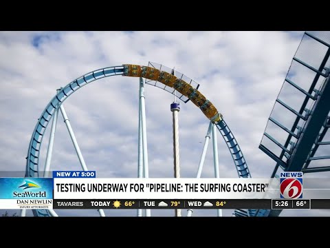 In The Loop: SeaWorld testing of new roller coaster, Pipeline: The Surfing Coaster