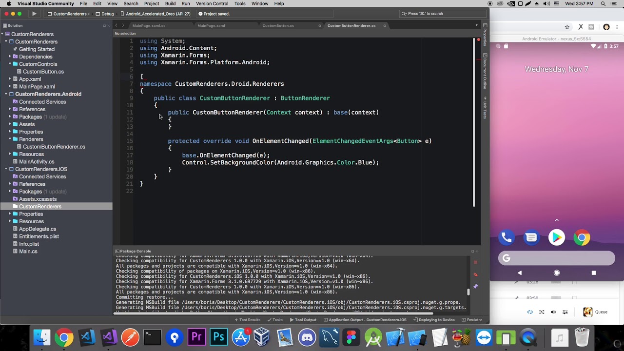 How to add Custom Renderers in Xamarin.Forms Tutorial
