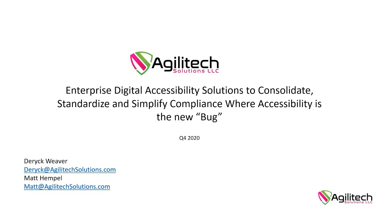 360 Accessibility Platform Summary - Agilitech Solutions