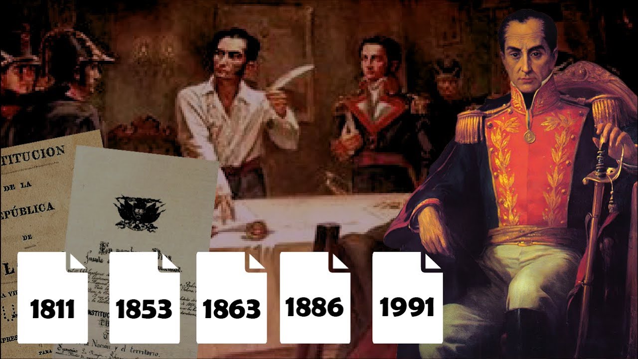 Como NACEN las 10 Constituciones de Colombia (1810-1821-1853-1863-1886-1991)