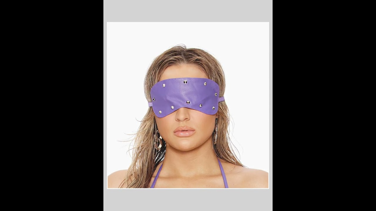 Exquisite Studded Leather Blindfold for Elegant Sensory Play and Intimate Nights