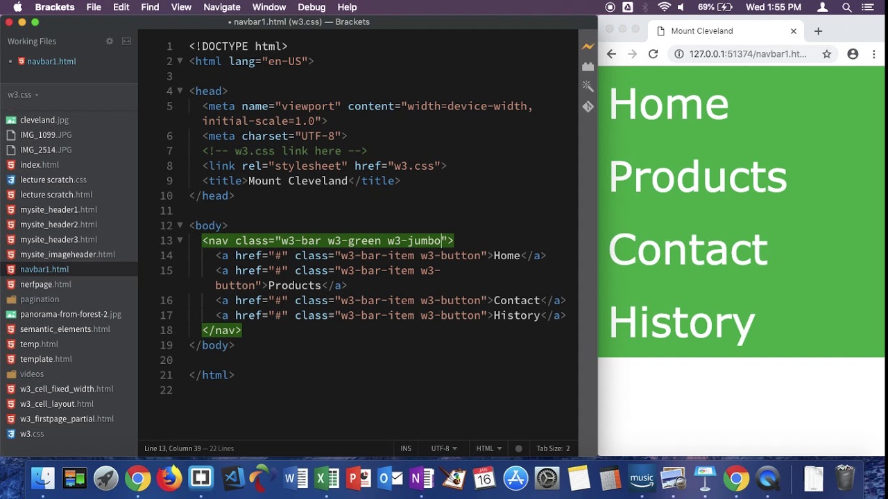 w3css navbar 1