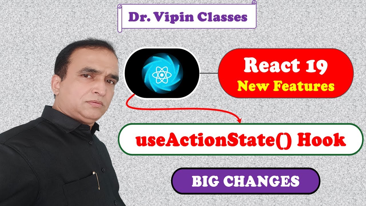 useActionState Hook in React 19 Hindi -44 | React 19 New Features in Hindi