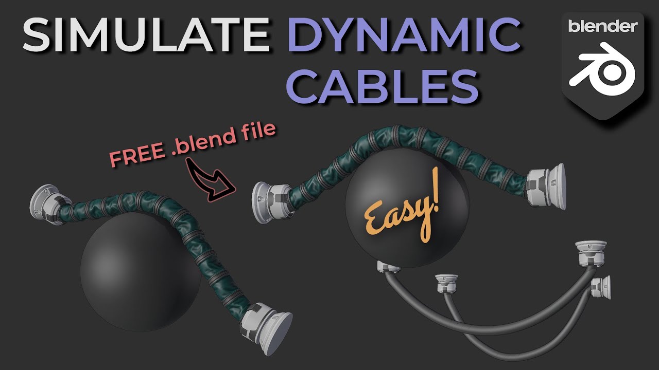 Simulate Complex Cables in Blender EASY! | FREE .blend file
