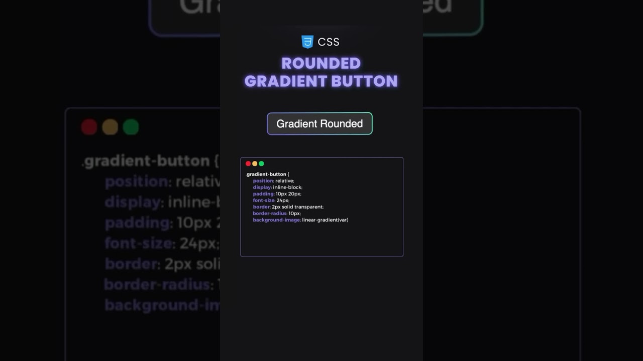 🎨🔥 Smooth Rounded Gradient Button ✨ | Stunning UI Design 🚀||#shorts #shortvideo #video #viralvideo