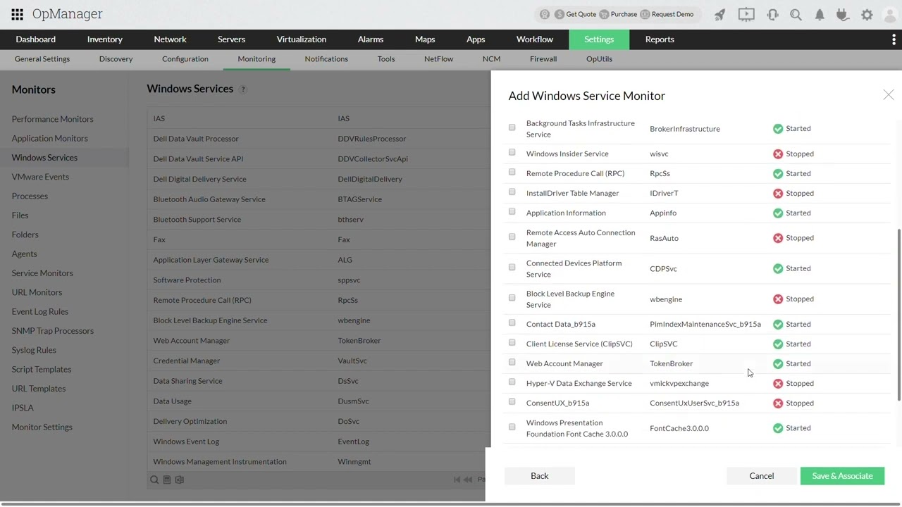 How to use OpManager to monitor your Windows services