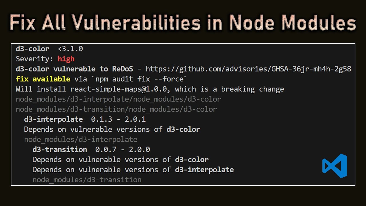 How to Resolve Vulnerabilities when 