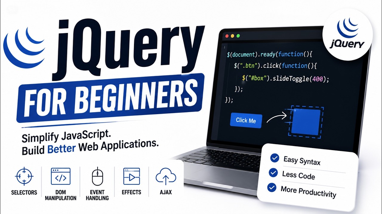 jQuery for Beginners: DOM Manipulation, Events, Effects & Selectors Explained