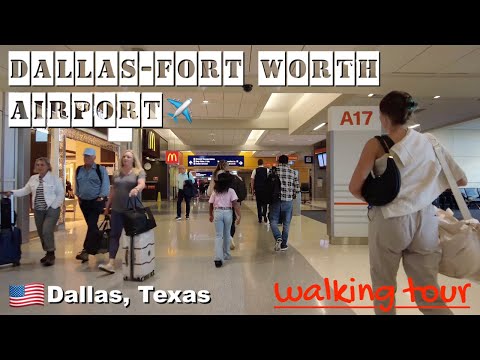 🇺🇸✈️ DFW - DALLAS FORT WORTH INTERNATIONAL AIRPORT | Walking Tour | Dallas, Texas, USA. [4K]