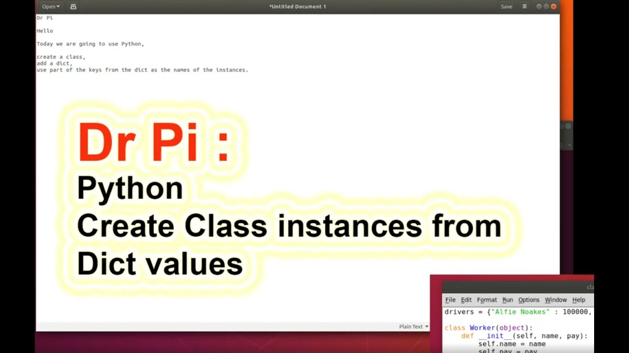 Python Class instances from Dictionary Keys