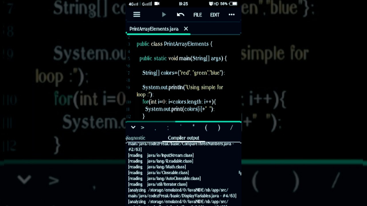 Print elements of array in Java #shorts #java #arrays
