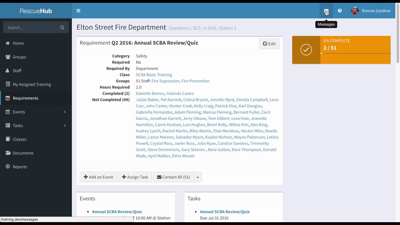 Rescue Hub -- Messaging