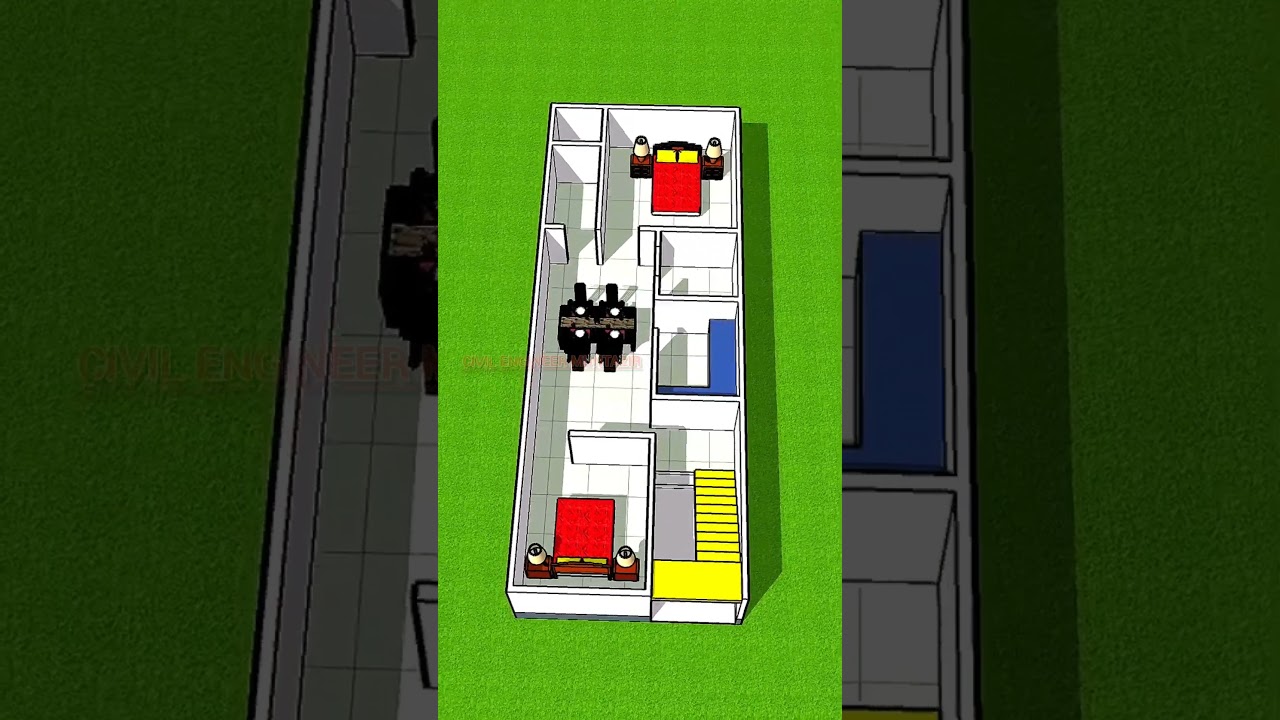 17x43 house plan 🥰 #house #home #naksha #drawing #architect #construction