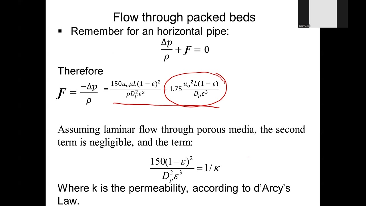 CHE 598: Class 12 - Fluid flow through packed beds