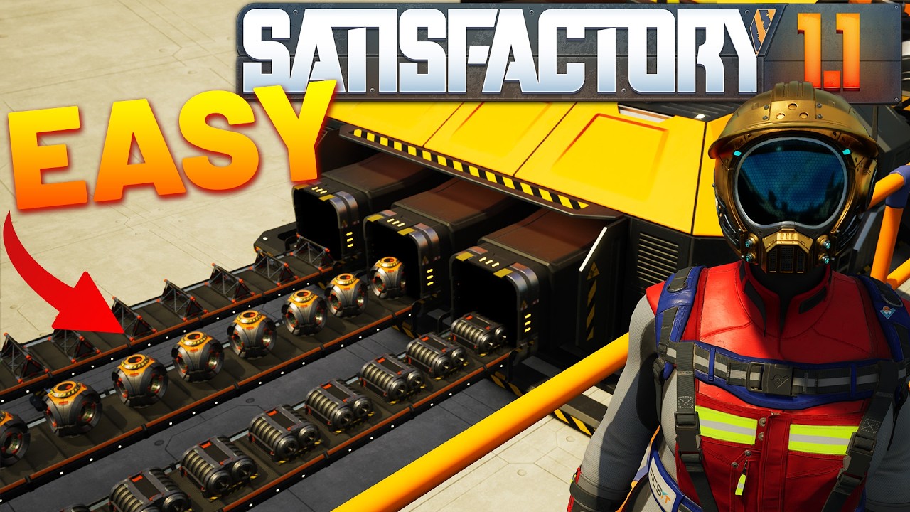 The BEST System For Space Elevator Parts in Satisfactory 1.1 Guided Playthrough