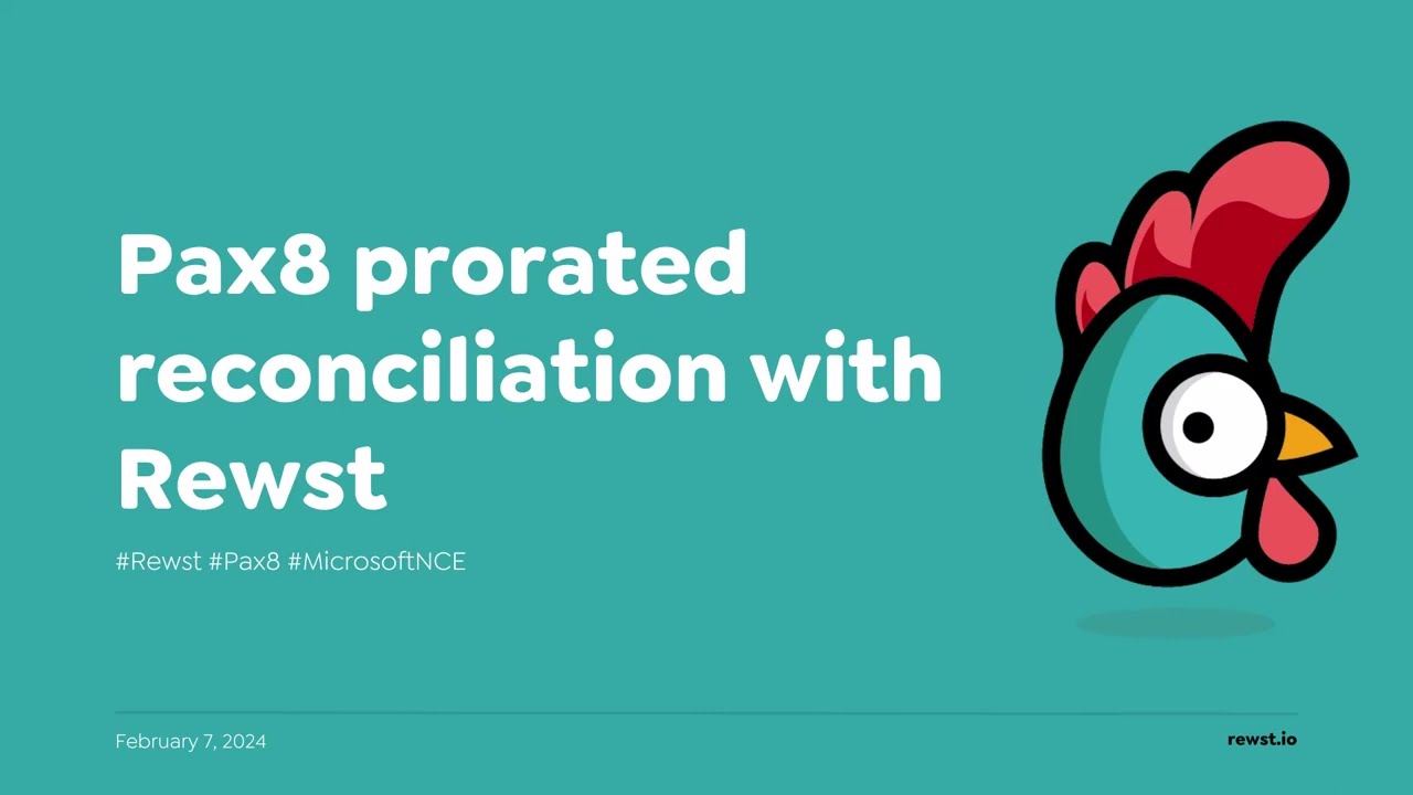 Pax8 Prorated Reconciliation with Rewst - Rewst