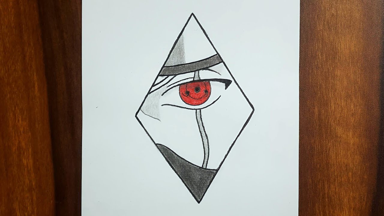 Easy Kakashi Sharingan Eye Drawing Tutorial | How to Draw Naruto Anime Eye Step by Step