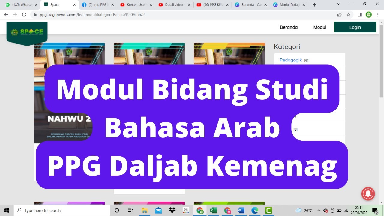 Download Modul Bidang Studi Bahasa Arab Lengkap PPG Kemenag