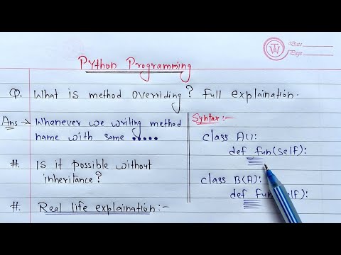 Learn Python Method Overriding | Learn Coding - Mind Luster