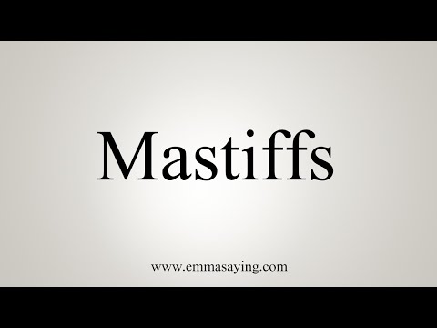 How To Say Mastiffs