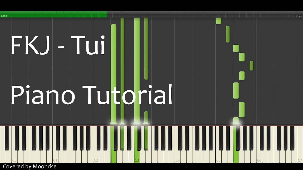 'FKJ - Tui' Piano Tutorial/Sheet Music