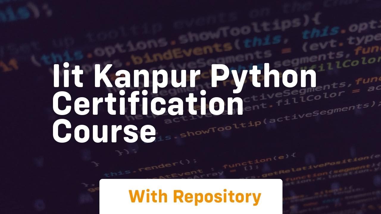 iit kanpur python certification course
