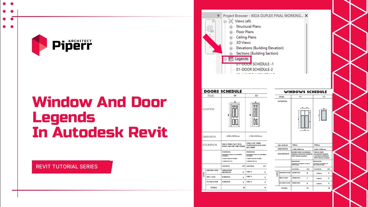 CREATING DOOR AND WINDOW LEGENDS IN AUTODESK REVIT