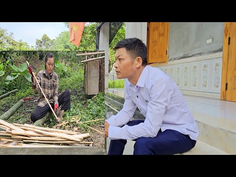 Make bamboo chicken coop to expand farm. Ly Vy Ca
