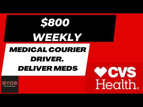 Over $800 Weekly part time Medical Courier Driver with CVS