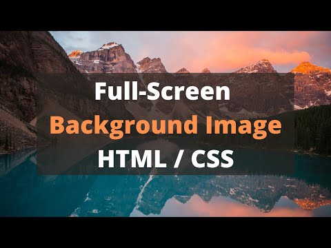 Full Screen Background Image with HTML CSS | Responsive Full Page Background Image CSS