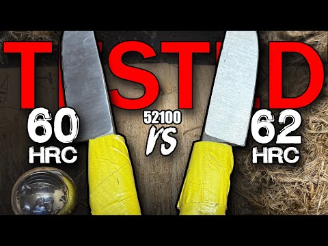 60 vs 62 HRC 52100 Steel. Tested!