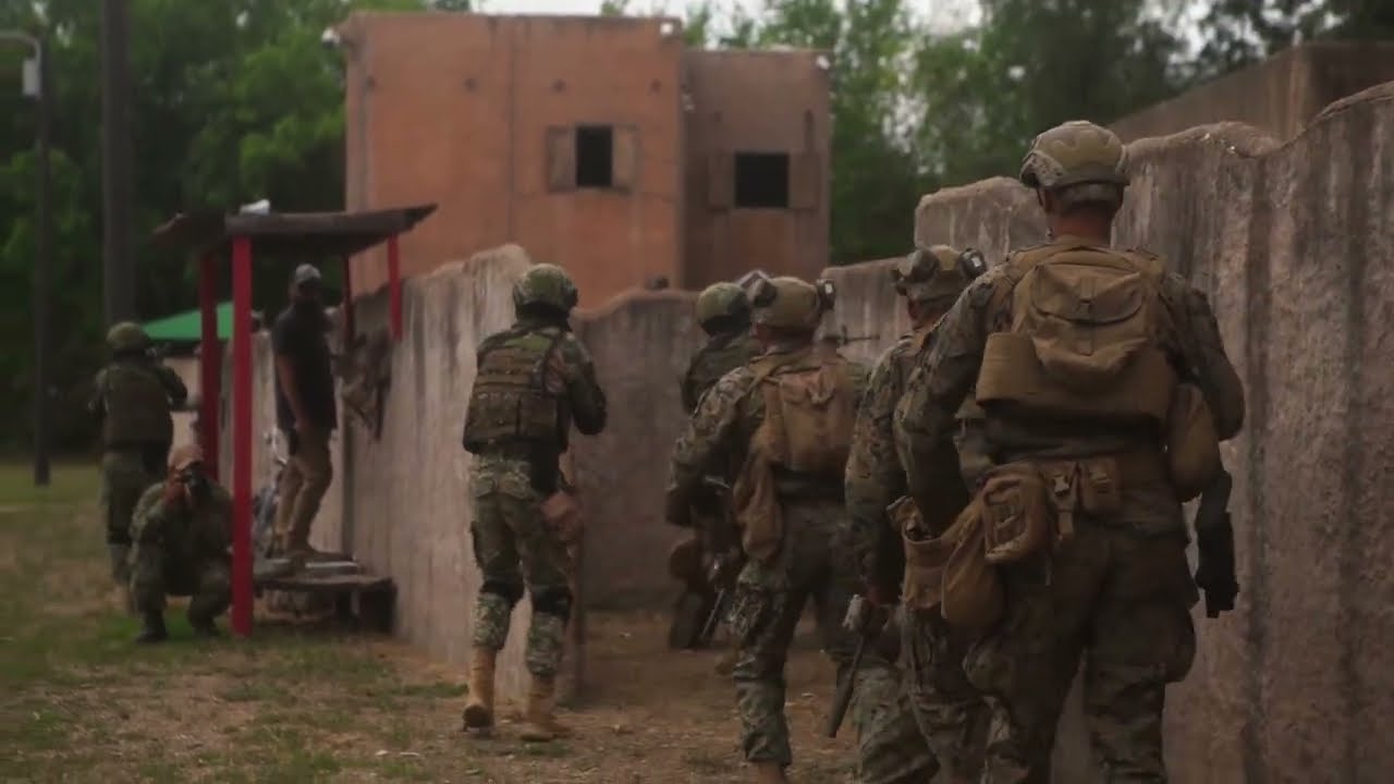 Urban Operations with U.S. Marines and Malaysian Soldiers B-roll
