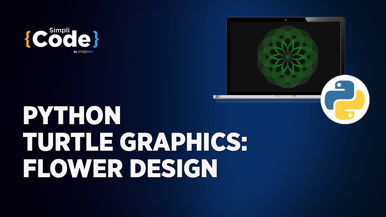 Python Turtle Graphics: Flower Design | Python Turtle Graphics Tutorial | #Shorts | Simplicode