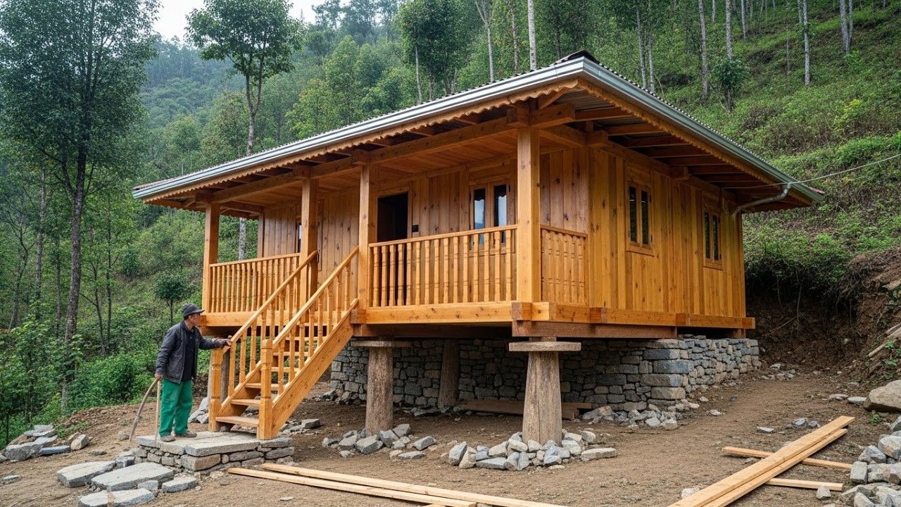 He Built This Wooden House Alone — And the Structure Is Shockingly Solid