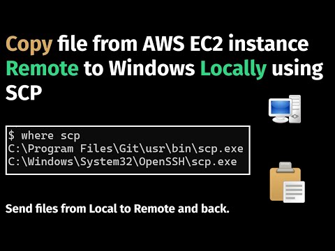 How to copy file from AWS EC2 Instance Remote to Windows Locally using SCP?