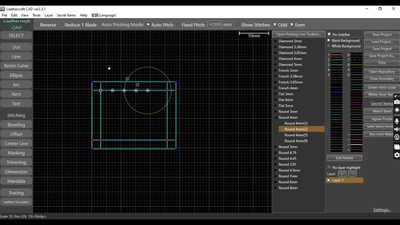 LeatherCraft CAD Basics Stitching