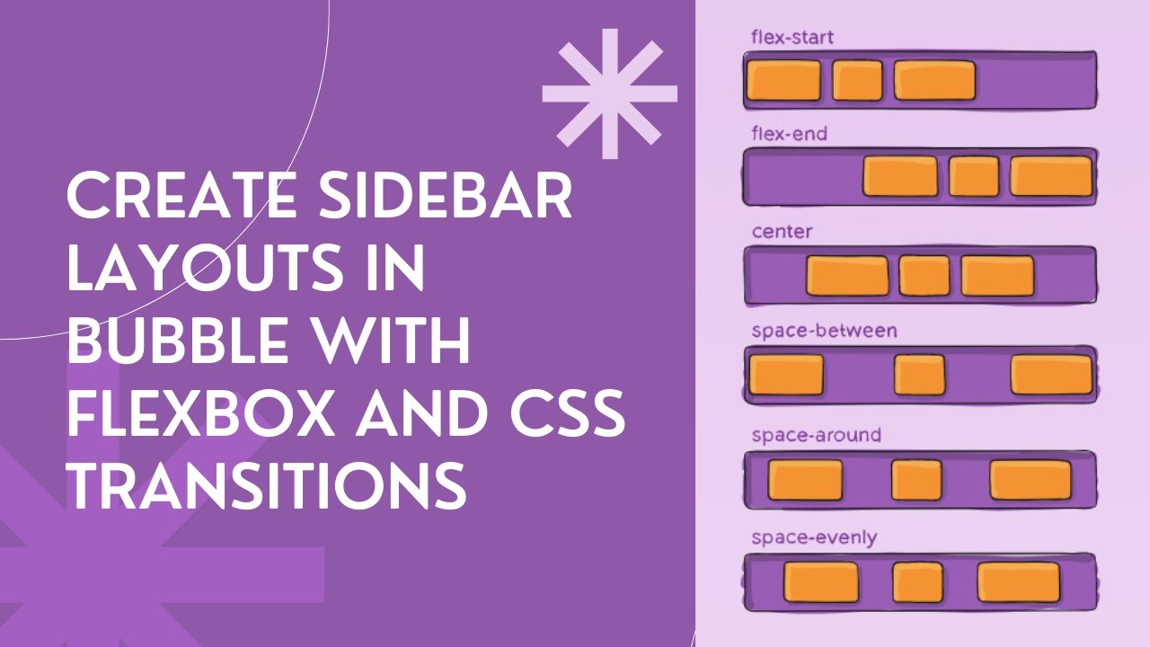 Create Sidebar Layouts in Bubble with Flexbox and CSS Transitions | No-Code Tutorial