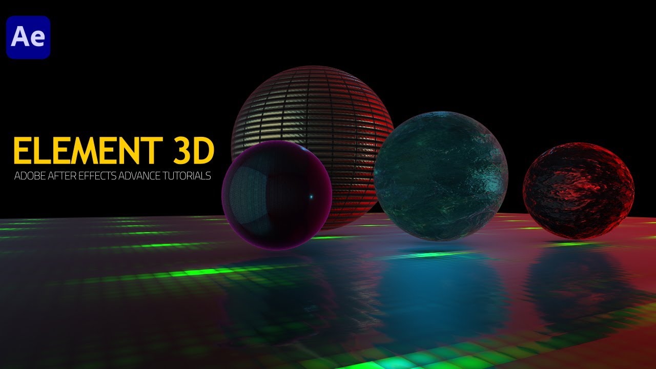 Element 3D After effects Tutorial | 3D Materials