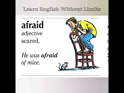 Afraid meaning || English Vocabulary 📑.