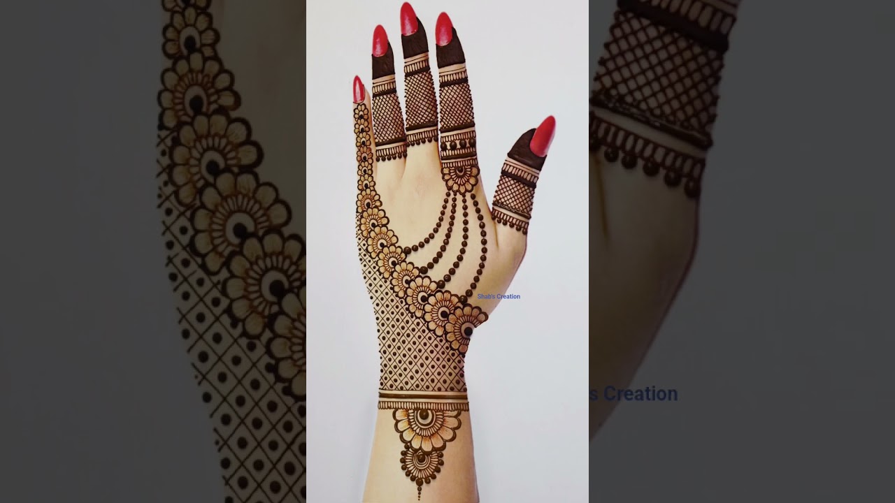 easy mehndi design | simple arabic mehndi #shabscreation #shorts #mehndi #hennadesign #simplemehndi