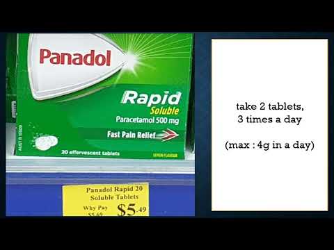 Panadol 500mg, Paracetamol, pain relief, headache, muscle pain, period pain, OTC, Roze pharm