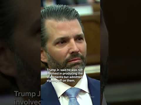 Donald Trump Jr. and Eric Trump took the stand in their father's New York civil trial. #Trump #fraud