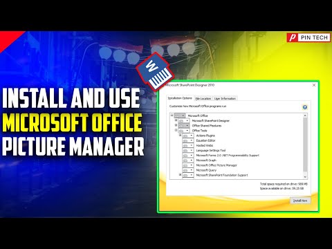 how to install and use Microsoft office picture manager in word 2010-2019 On windows 10,11|PIN TECH|