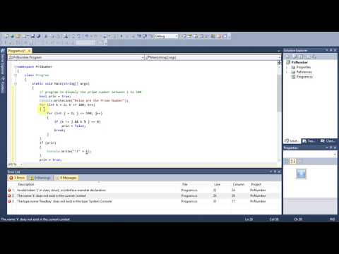 find prime number between 1 to 100 in c#