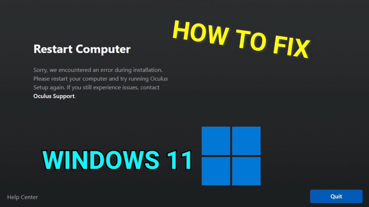 How To Fix Oculus App Not Installing On Windows 11
