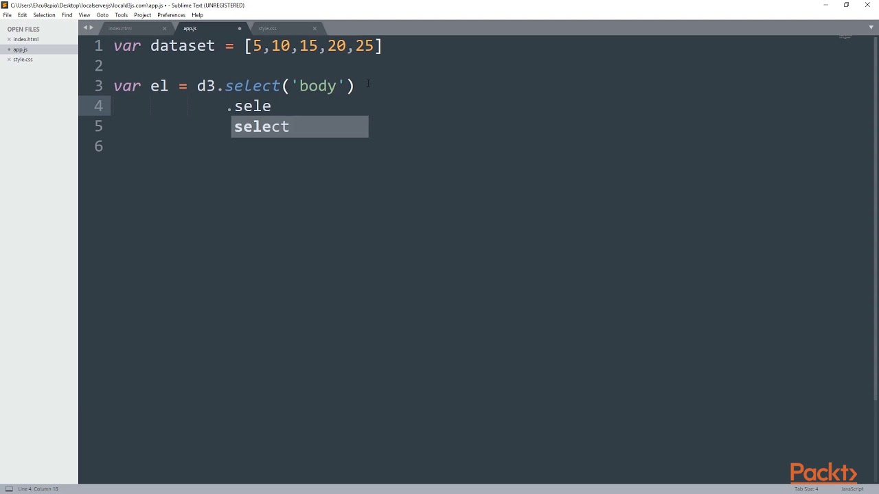 Learning D3.JS 5.0: The data() and enter() Methods|packtpub.com